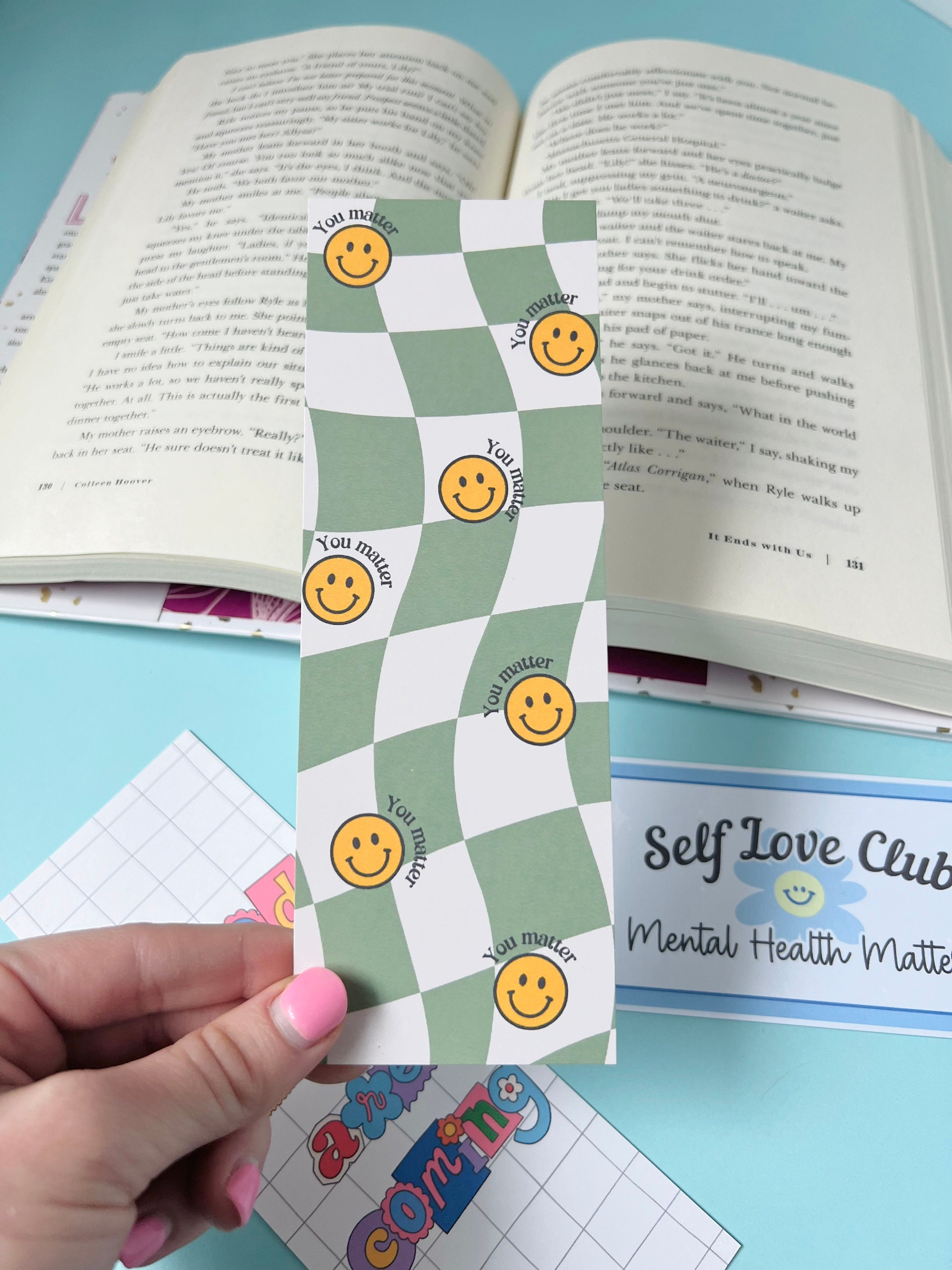 Self Love Club Bookmark | Mental Health Matters | Mindfulness Gift for ...