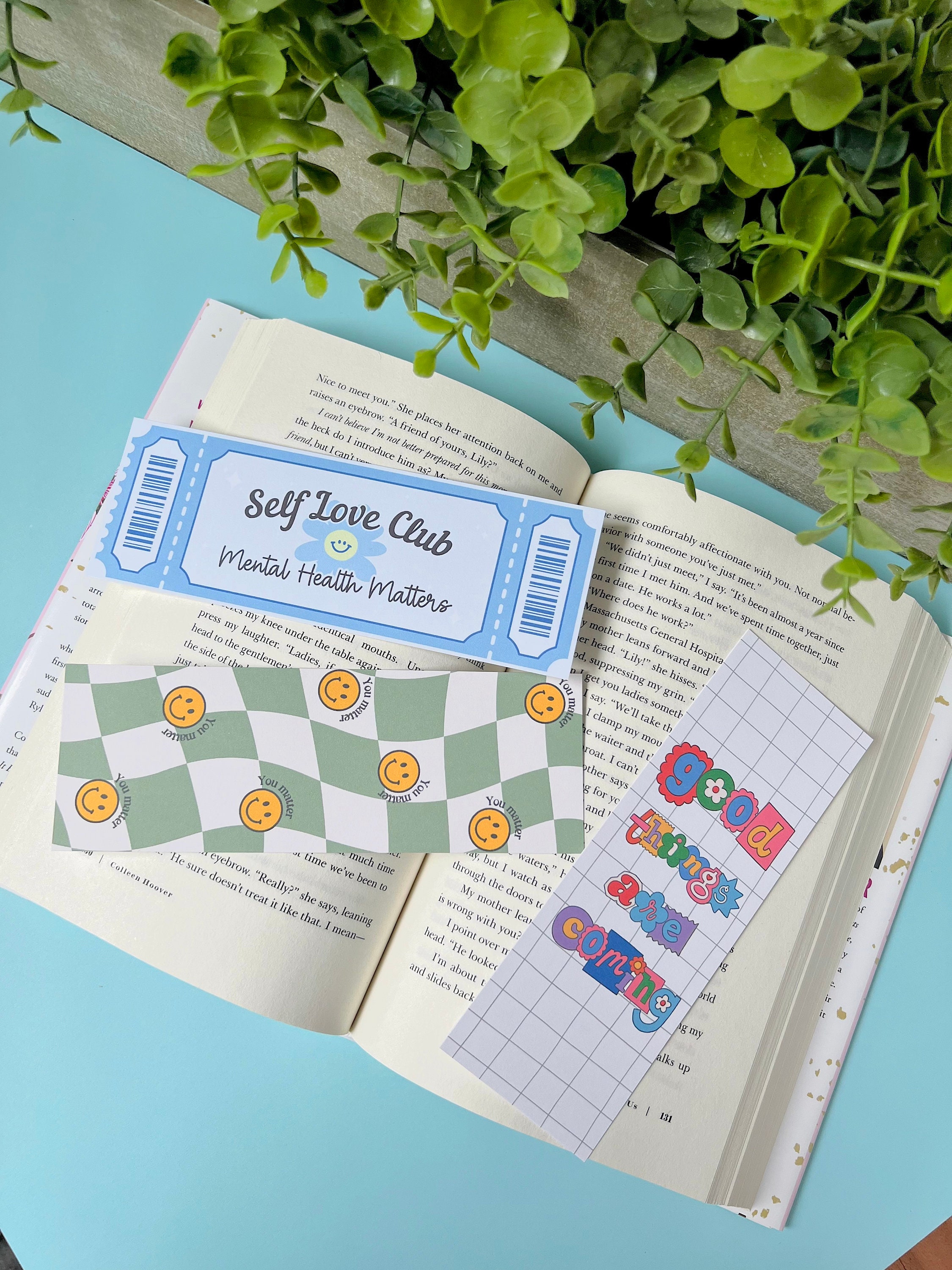 Self Love Club Bookmark | Mental Health Matters | Mindfulness Gift for ...