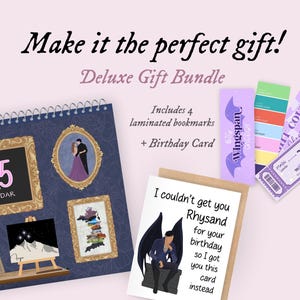 Bookish 2025 Calendar Book Lover Gift for Reader Bookshelf Decor Acotar ...