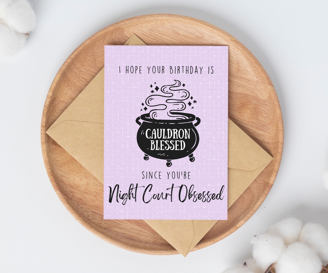 Acotar Birthday Card for Book Lover | Bookish Gift | Night Court ...