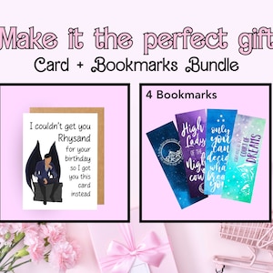 Acotar Birthday Card Rhysand Bat Boys Bookish Birthday Gift - Etsy