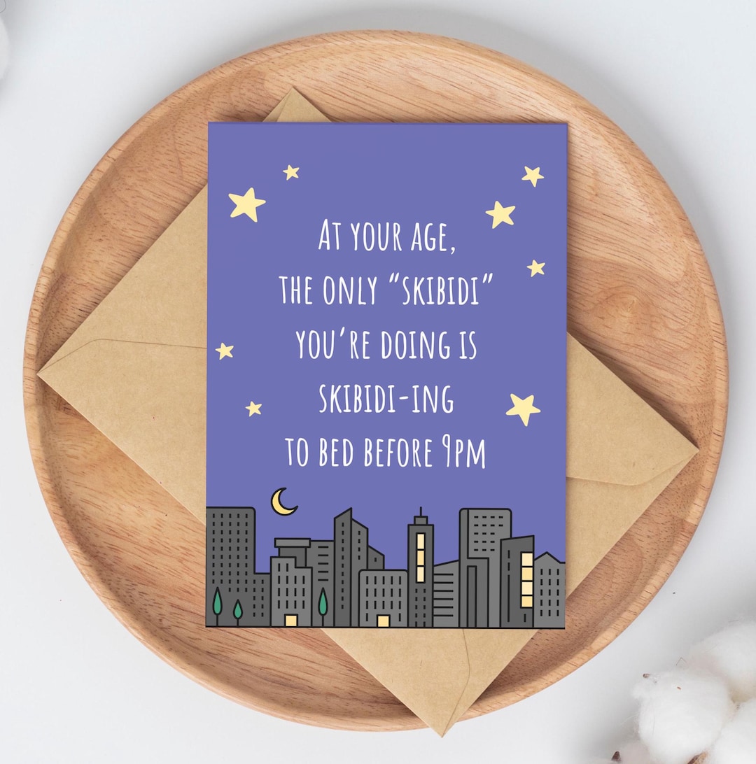 Skibidi Birthday Card | Funny Slang Birthday Card for Millennials ...