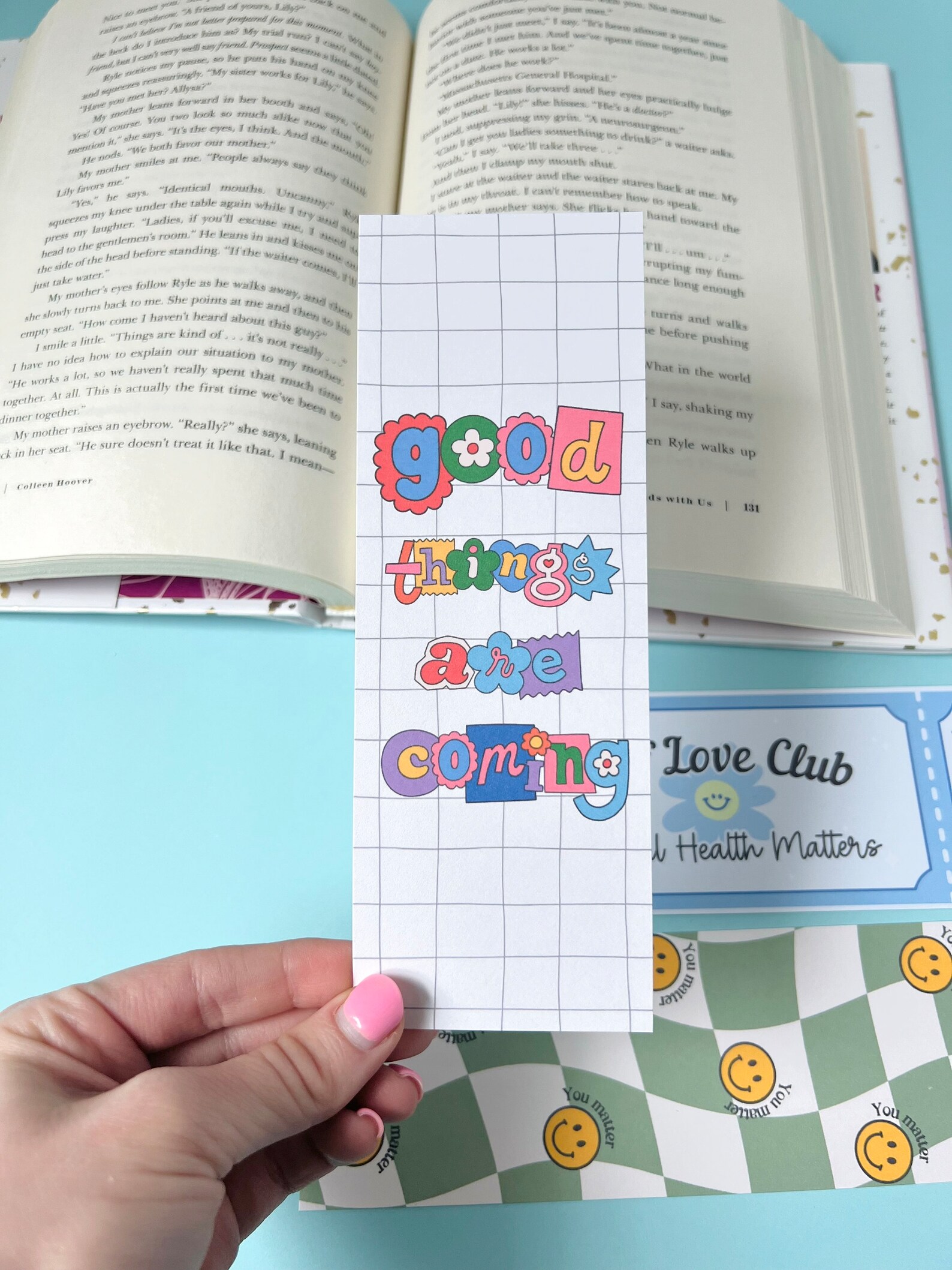 Self Love Club Bookmark | Mental Health Matters | Mindfulness Gift for ...