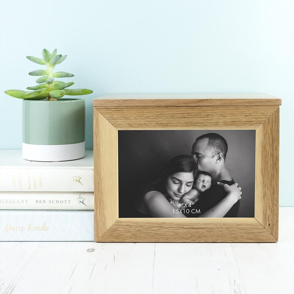 Personalised Baby's Special Memories Midi Oak Photo Cube | Etsy UK