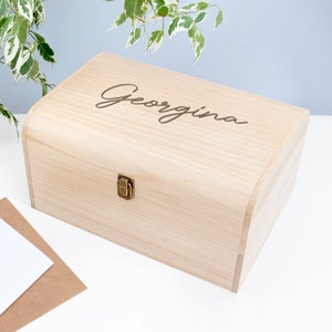 Personalised Engraved Name Keepsake Chest - Etsy