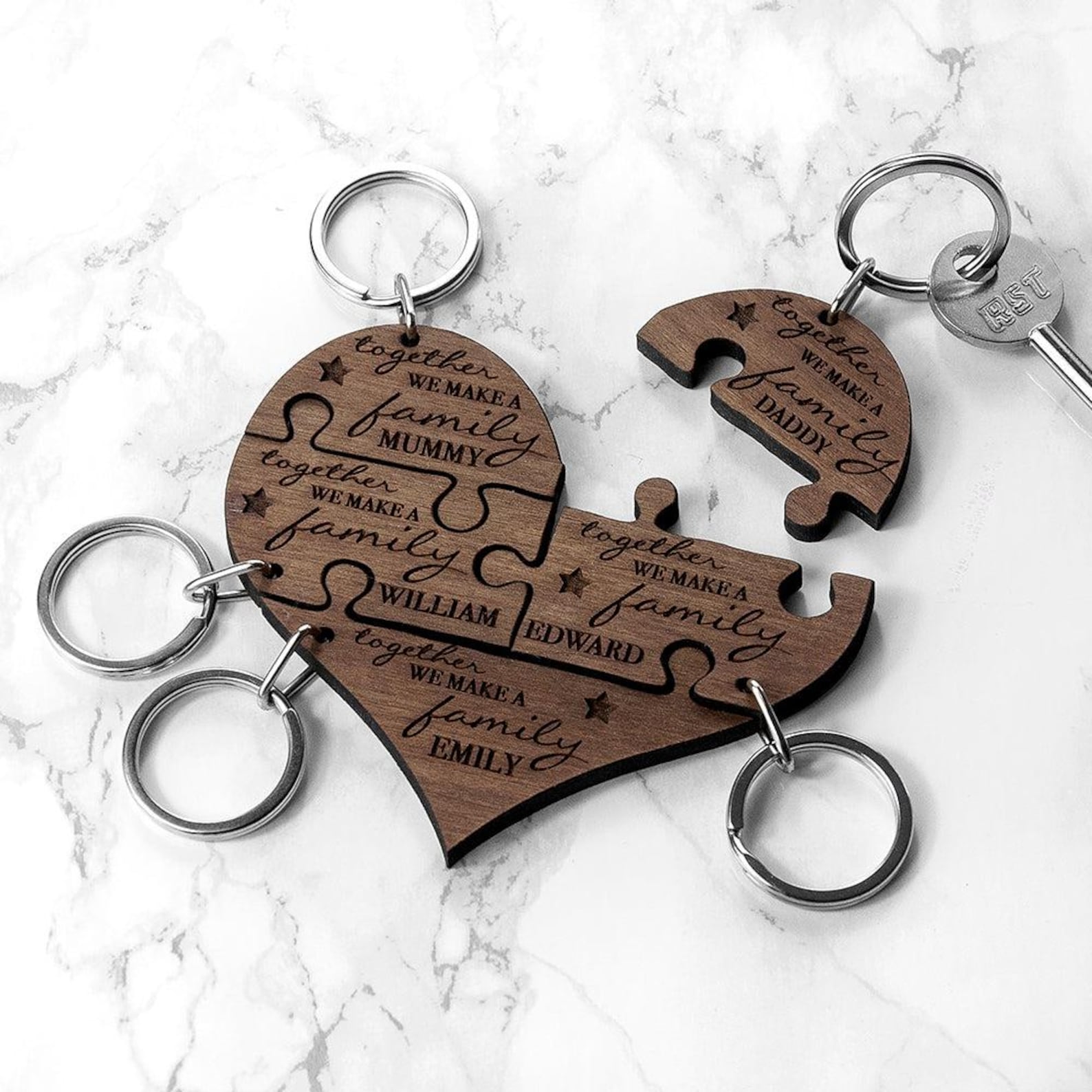 Personalised Family Together Keyring - Etsy