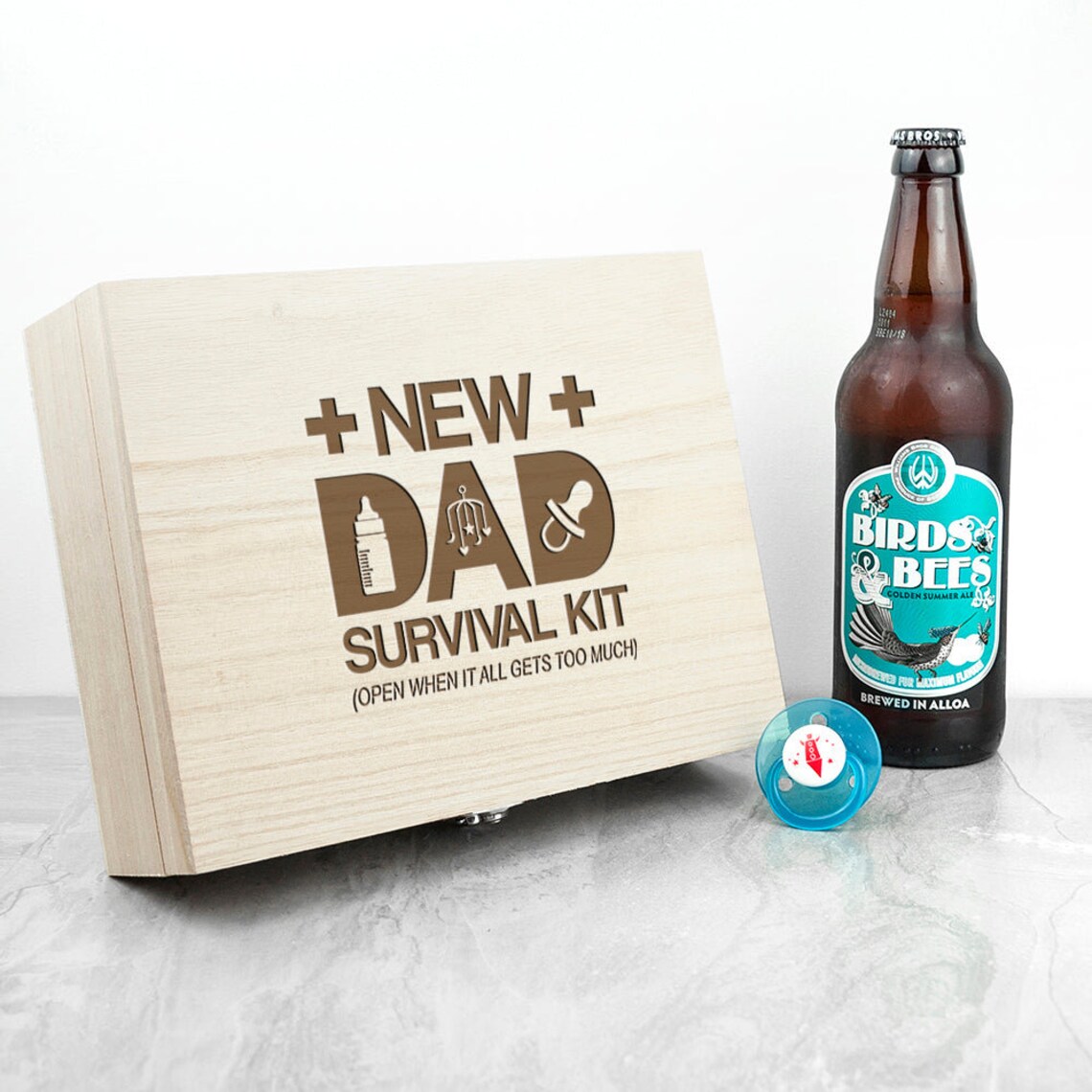 Personalised New Dad Survival Kit Message Storage Box - Etsy