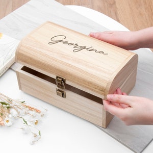 Personalised Engraved Name Keepsake Chest - Etsy