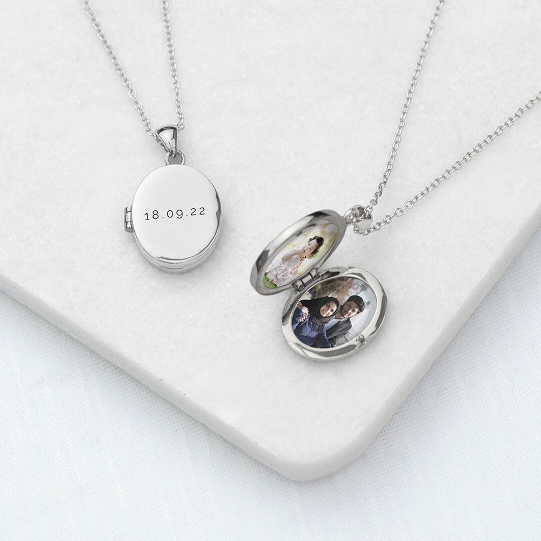 Personalised Oval Photo Locket - Etsy