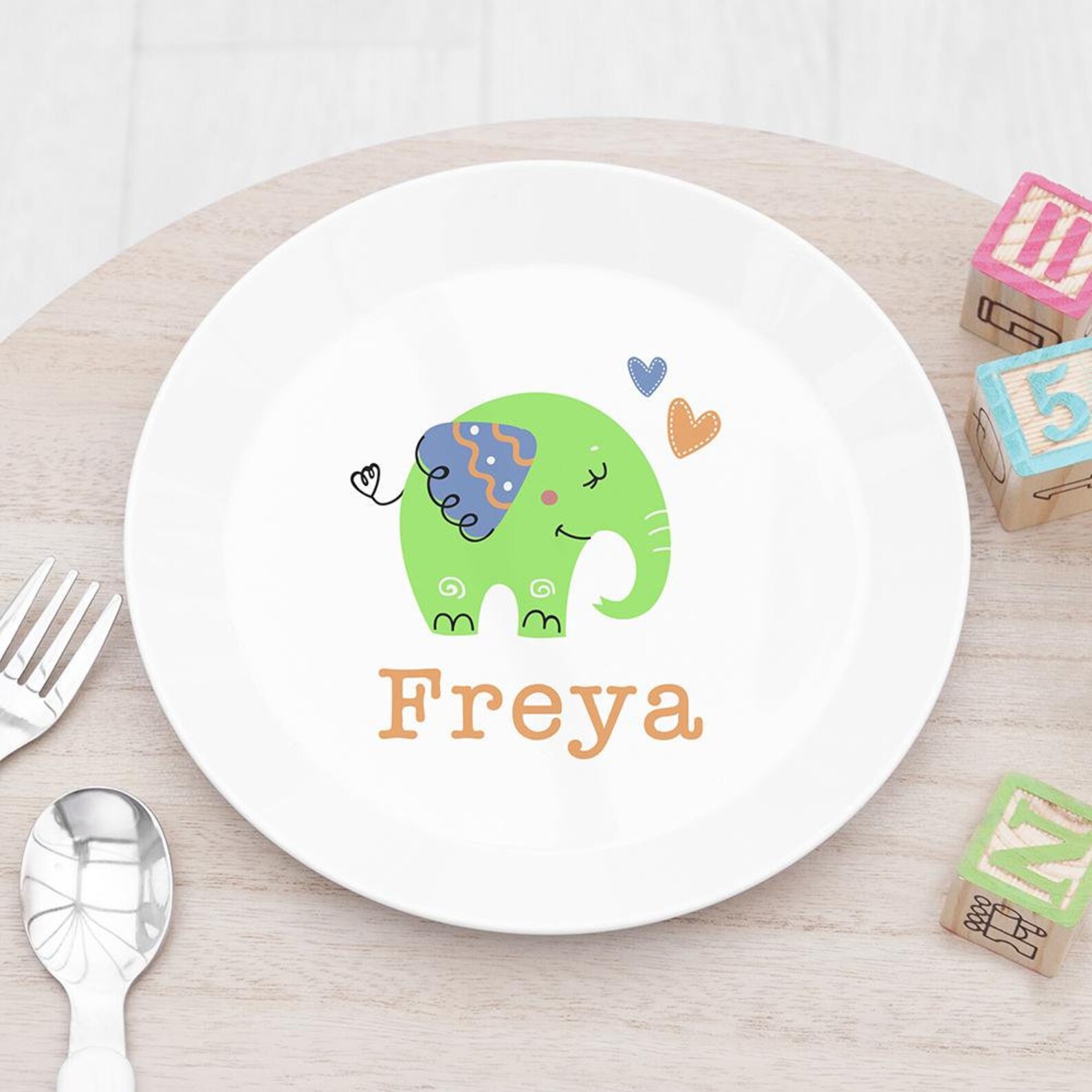 Personalised Children's Elephant Plate Children's | Etsy