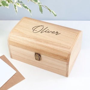 Personalised Engraved Name Keepsake Chest - Etsy