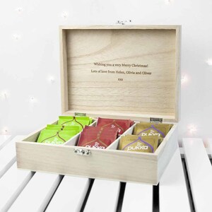 Personalised Festive Woodland Christmas Tea Box Christmas Tea - Etsy