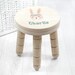 Personalised Cute Bunny Kids Wooden Stool - Etsy