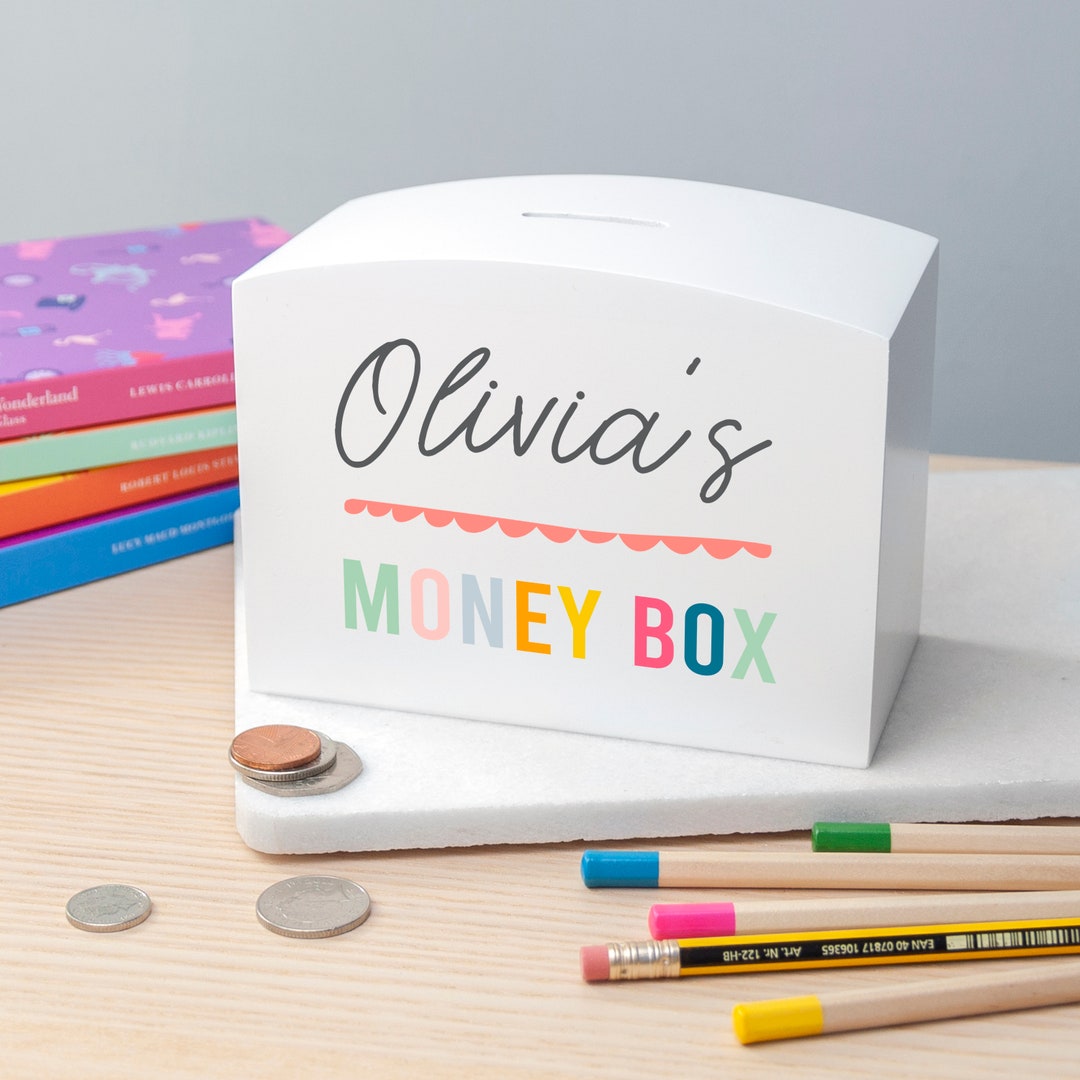 Personalised Colourful Money Box - Etsy