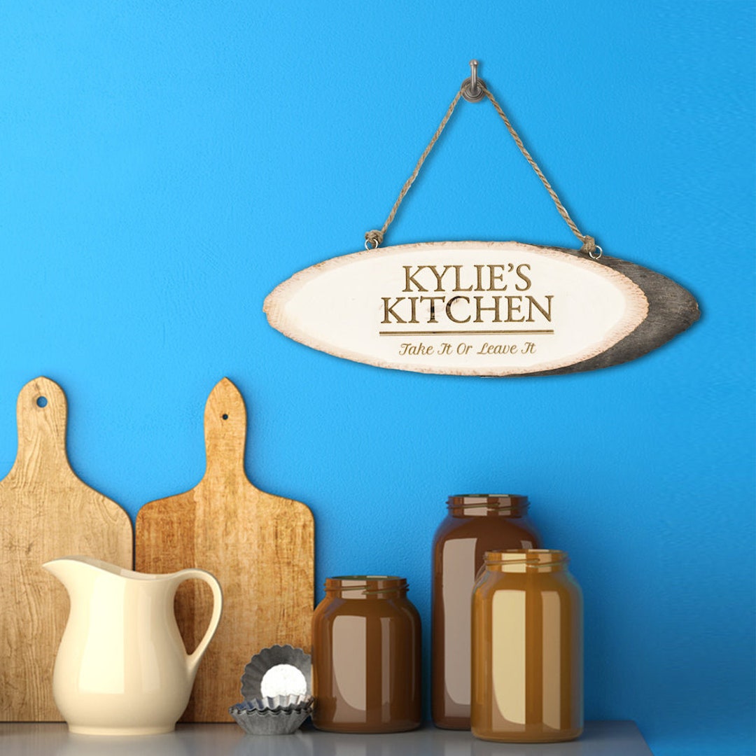 Personalised Rustic Kitchen Sign, Gift for Couples, Families, Mother's ...