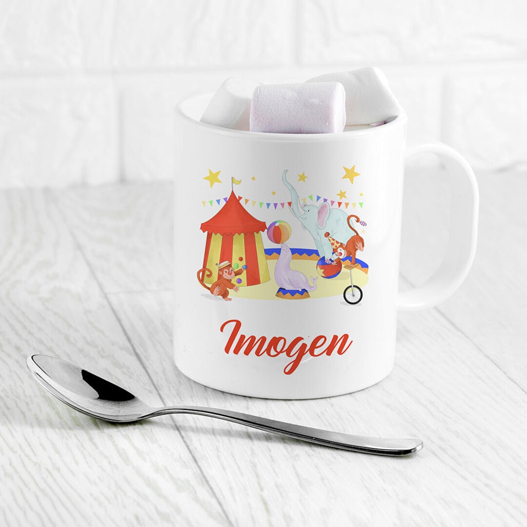 Personalised Circus Kids Polymer Mug, Children's Drinkware, Home and ...