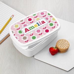 Personalised Girl's Patterned Lunch Box - Etsy
