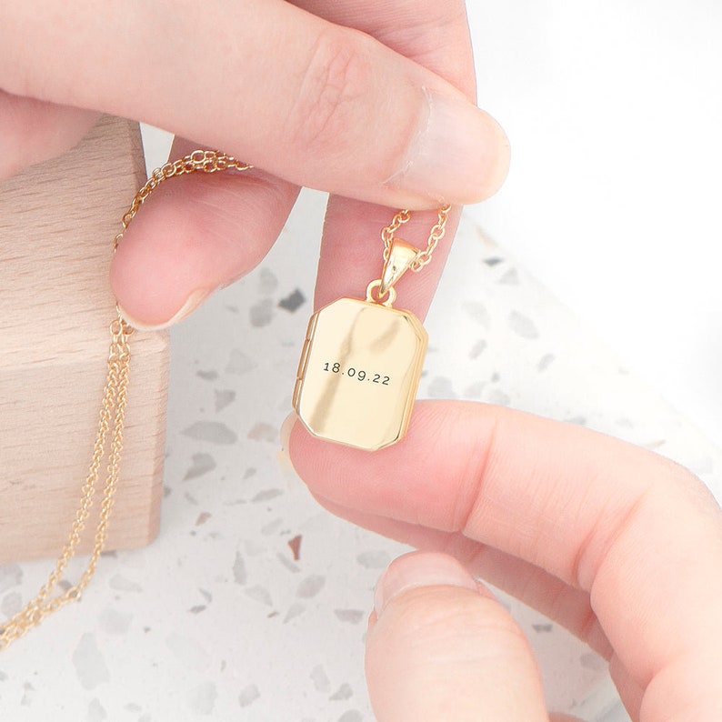 Personalised Rectangular Photo Locket Women's Jewellery - Etsy