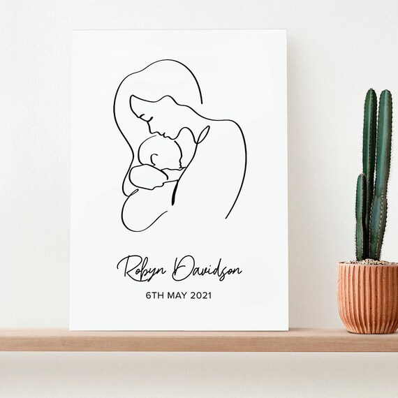 Mama Und Baby Zeichnung