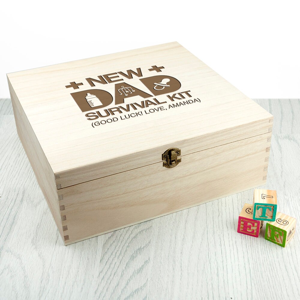 Personalised New Dad Survival Kit Storage Box Father's | Etsy