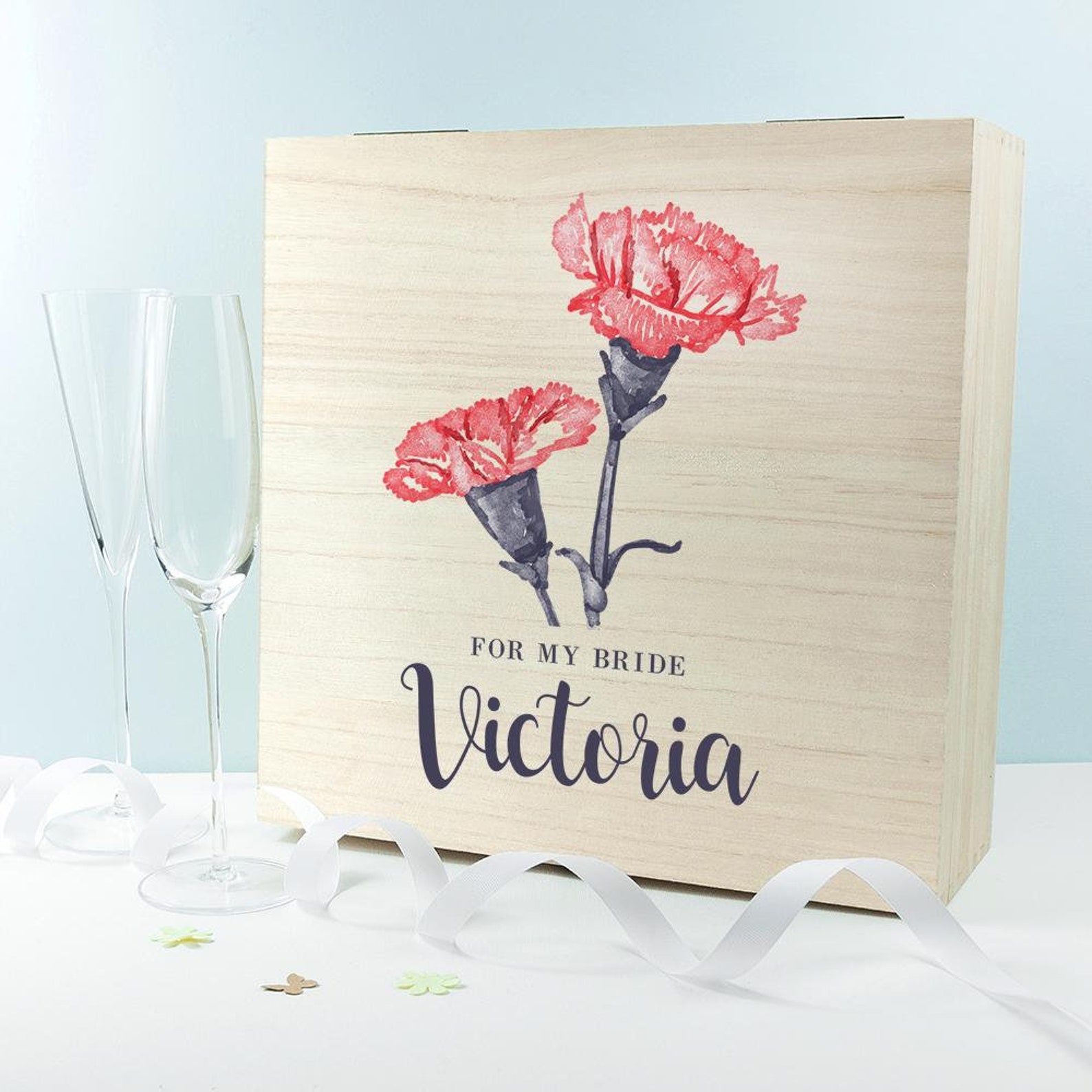 Personalised for My Bride on Our Wedding Day Box - Etsy
