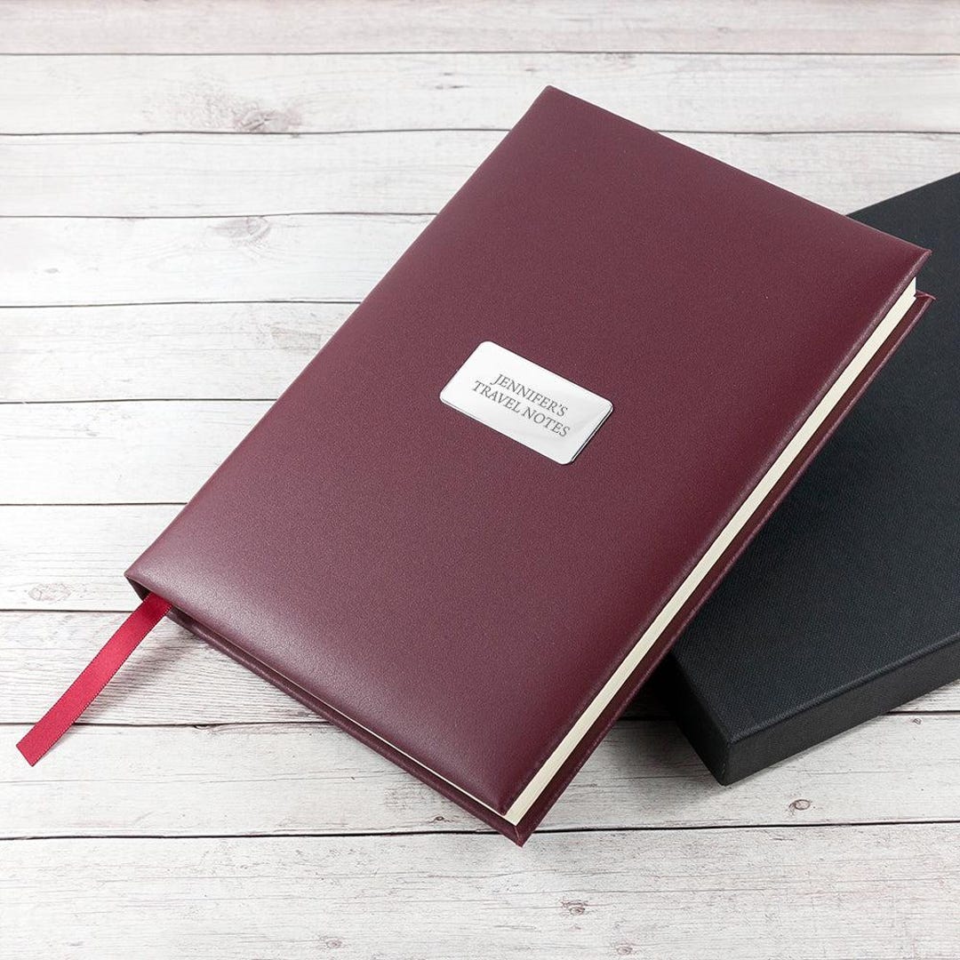 Personalised Luxury Burgundy Leather Notebook - Etsy