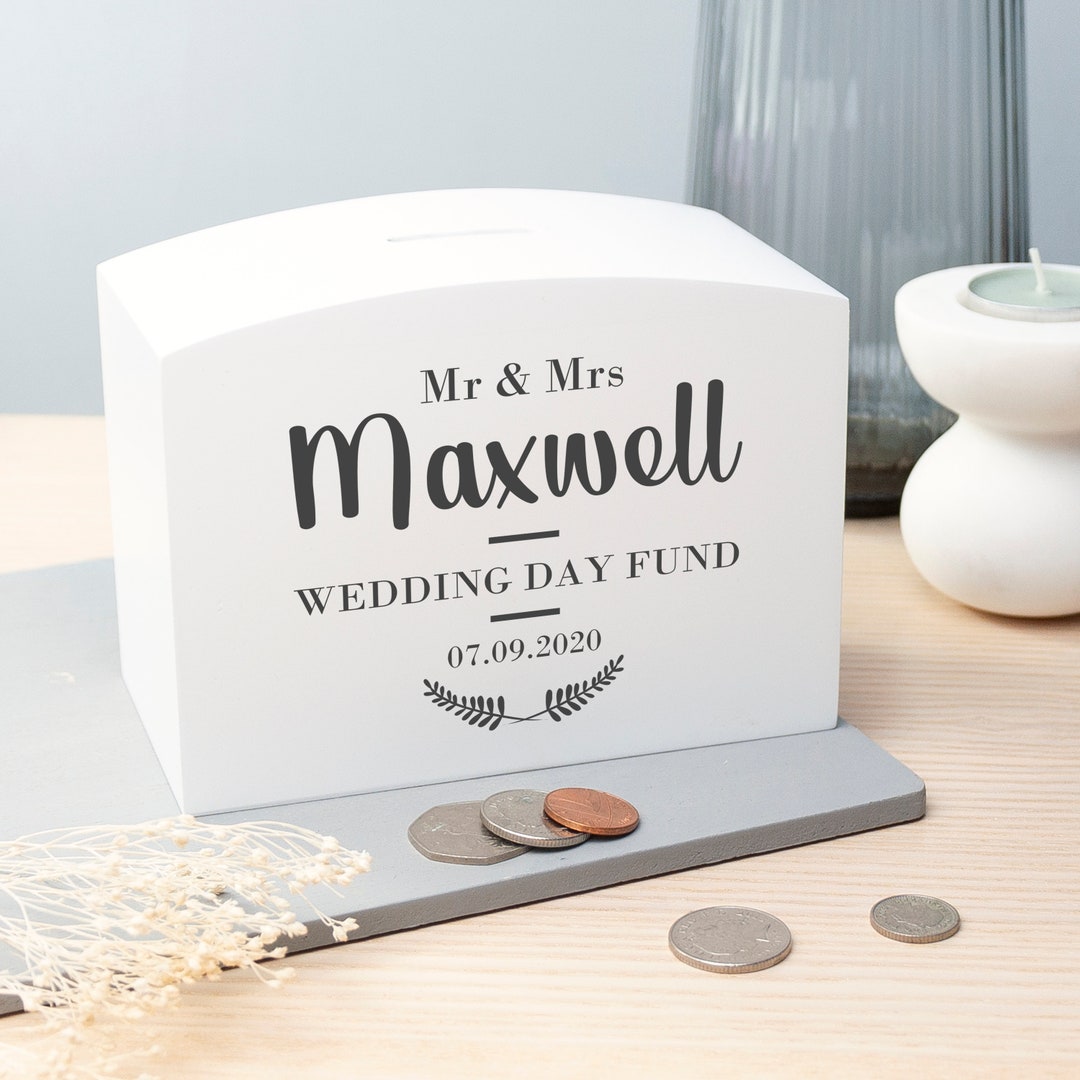 Personalised Wedding Day Money Box - Etsy