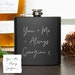 Personalised Handwriting Black Hip Flask - Etsy UK