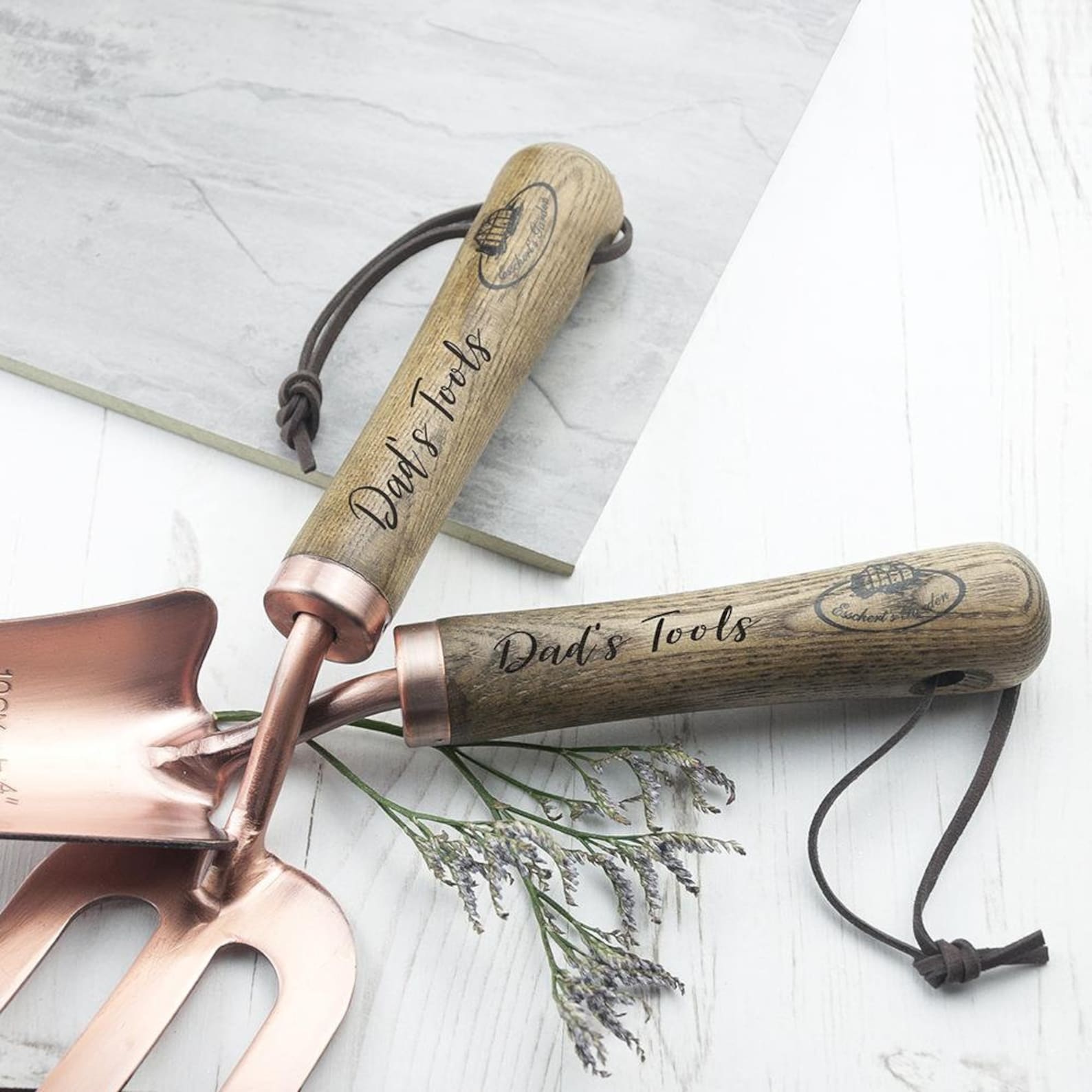 Personalised Luxe Copper Trowel and Fork Set Gardening Gifts - Etsy UK