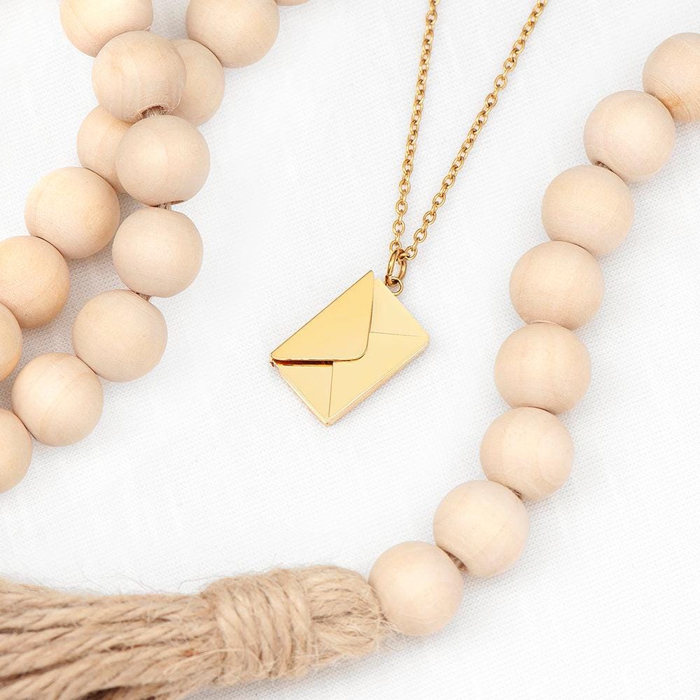 Personalised Secret Message Envelope Necklace - Etsy