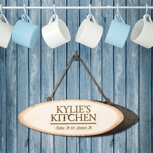 Personalised Rustic Kitchen Sign, Gift for Couples, Families, Mother's ...