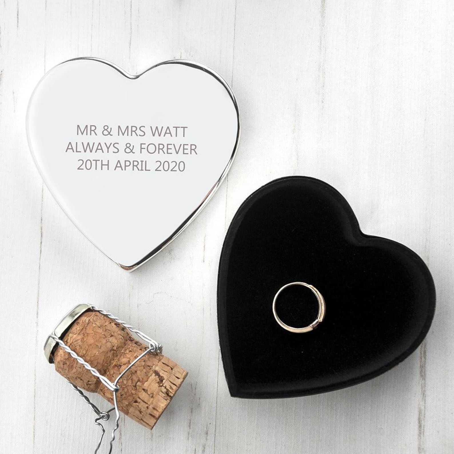 Personalised Classic Silver Heart Trinket Box - Etsy