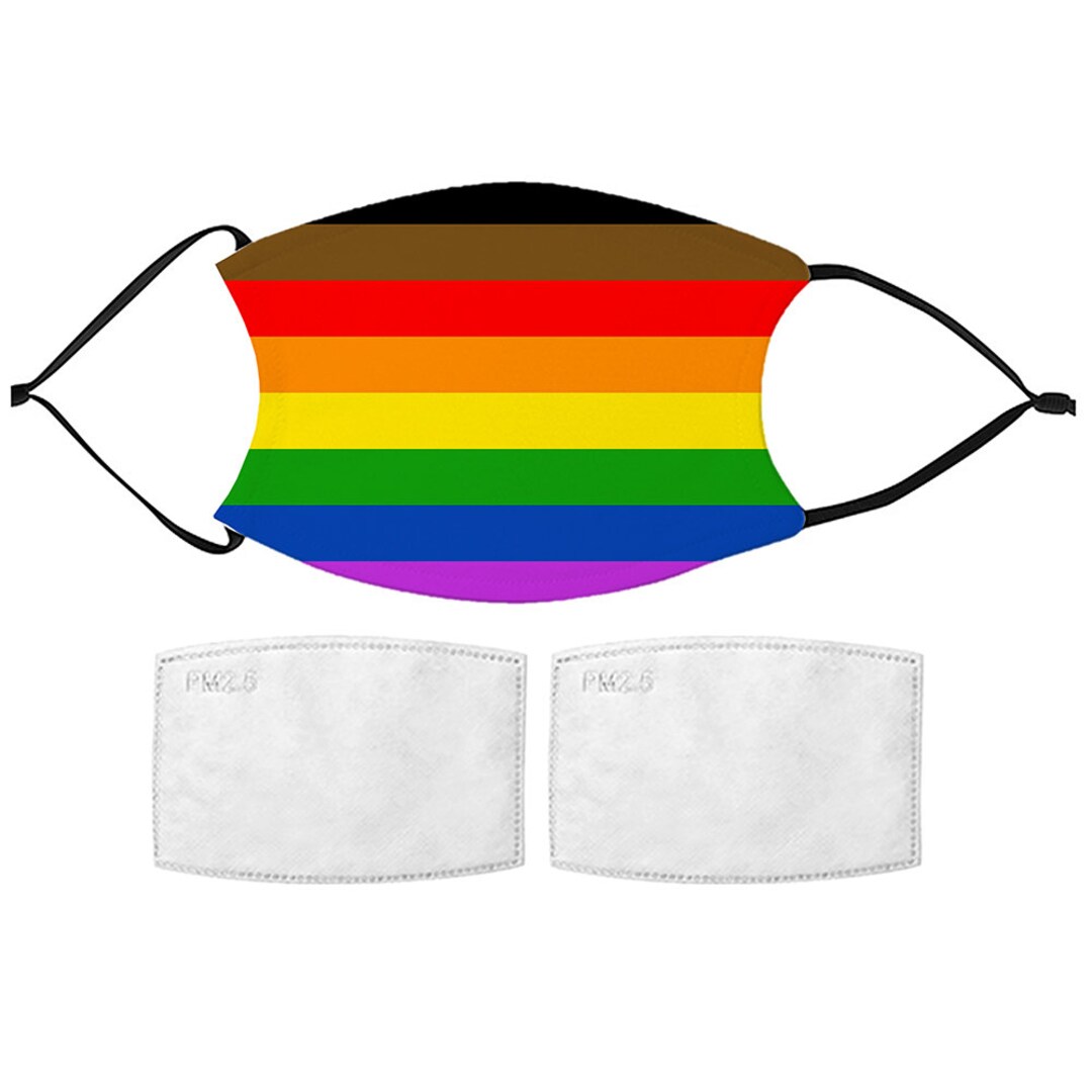 Printed Face Mask Pride Flag - Etsy