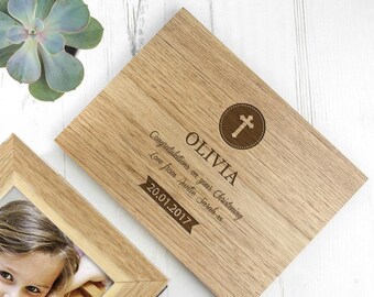 Personalised Baby Shoes Midi Oak Photo Cube Keepsake Box | Etsy