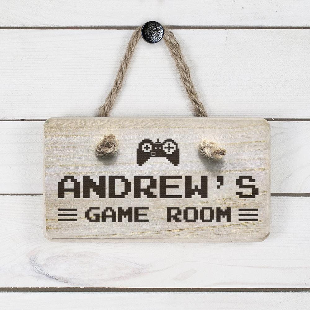 Personalised Wooden Game Room Sign - Etsy UK
