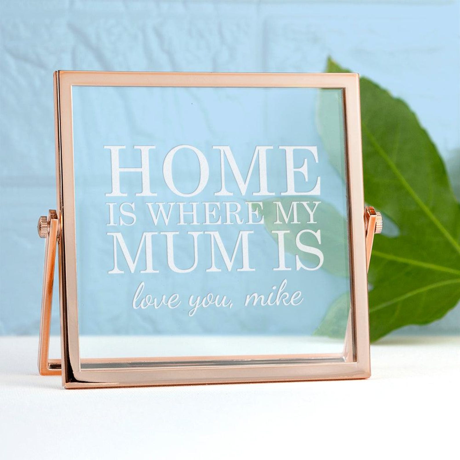 Engraved Home is Mum Rose Gold Frame - Etsy