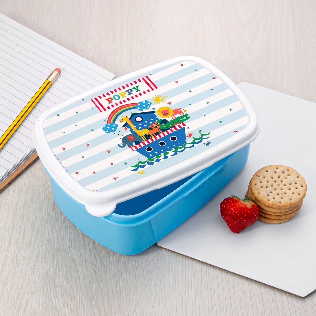 Personalised Kid's Noah's Ark Lunch Box, Children's Gift, Lunchtime ...