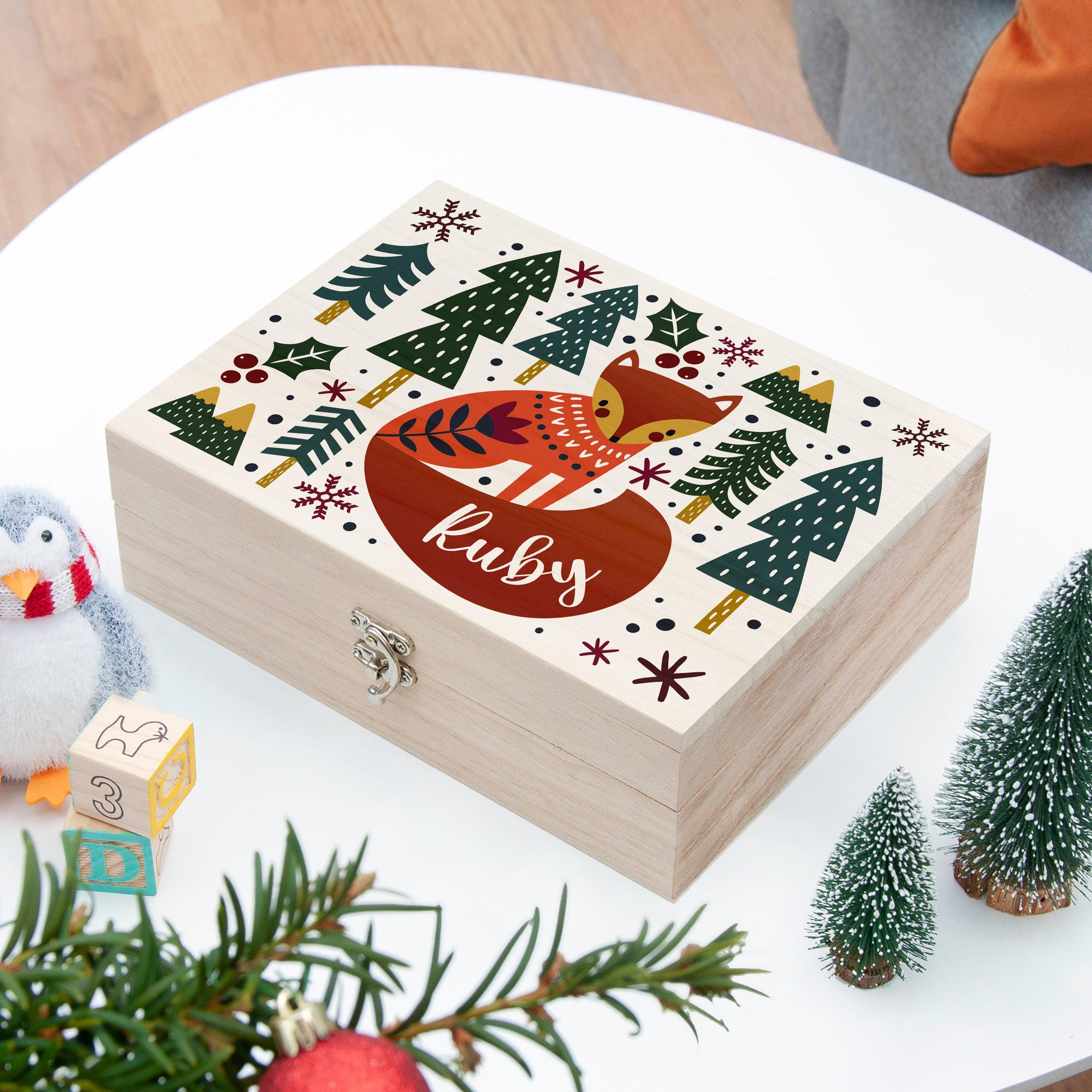 Personalised Scandi Fox Christmas Eve Box - Etsy