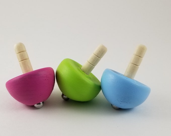 Spinning Top Fidget Toy Sustainable Wood Kids Toy - Etsy