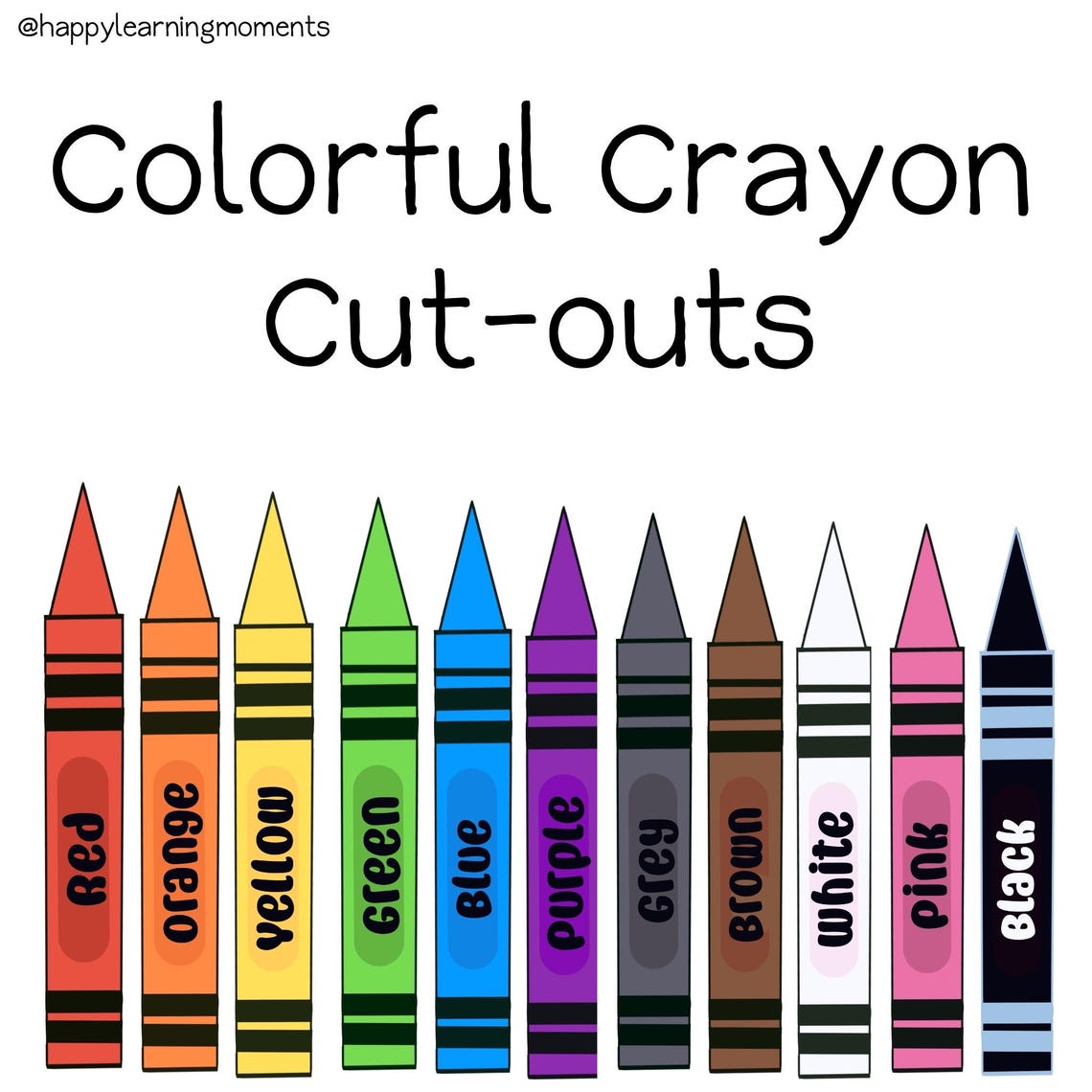 Colorful Crayon Cut-outs | Classroom Decor | Teacher Printables | Back ...