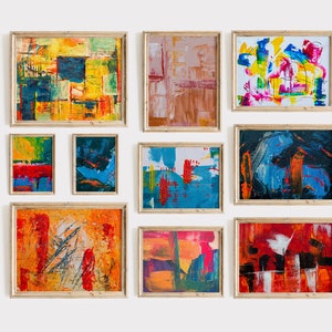 Abstract Painting Set, Abstract Artwork, Vintage Paintings ...