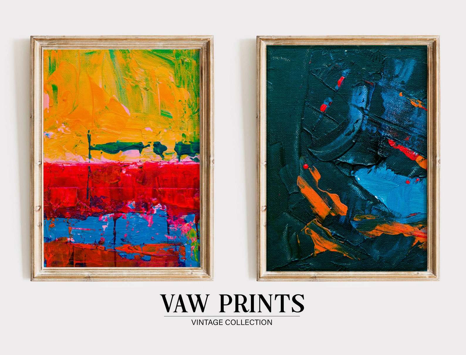 Abstract Painting Set, Abstract Artwork, Vintage Paintings ...