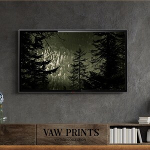 Misty Forest Frame Tv Art, Samsung Frame TV Art, Trees Landscape ...