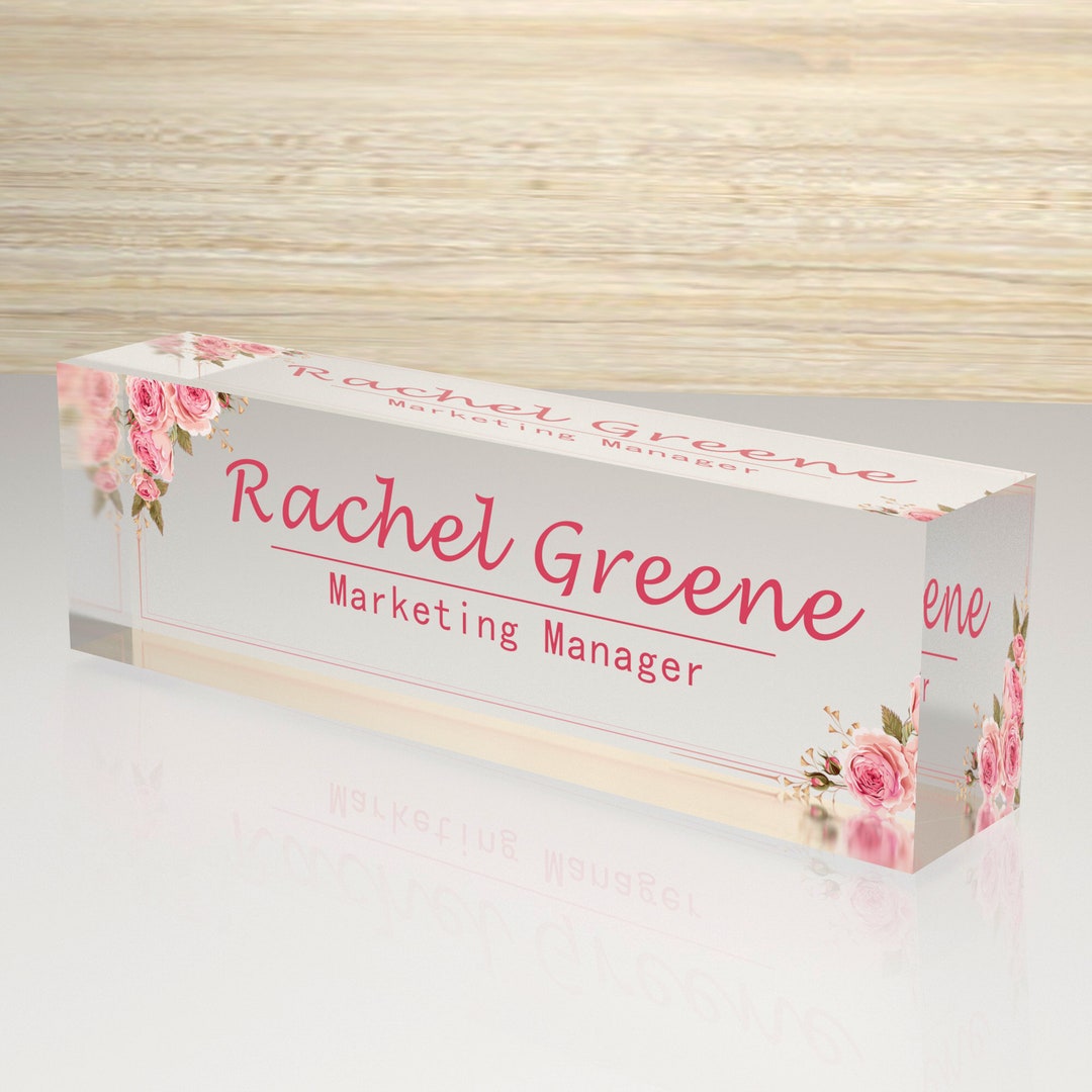 Custom Acrylic Name Plate Personalize Desk Plaque for Office Hospital ...