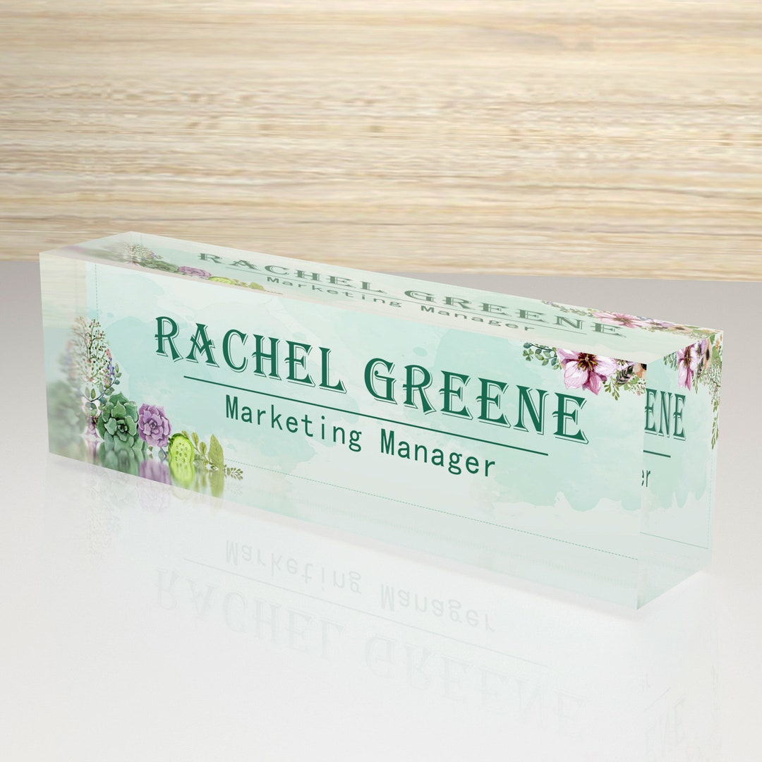 Custom Acrylic Name Plate Personalize Desk Plaque for Office Hospital ...