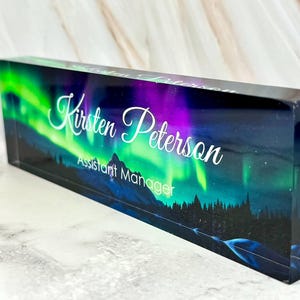 Personalized Acrylic Name Plate Desk Sign Plaque Customized Acrylic ...
