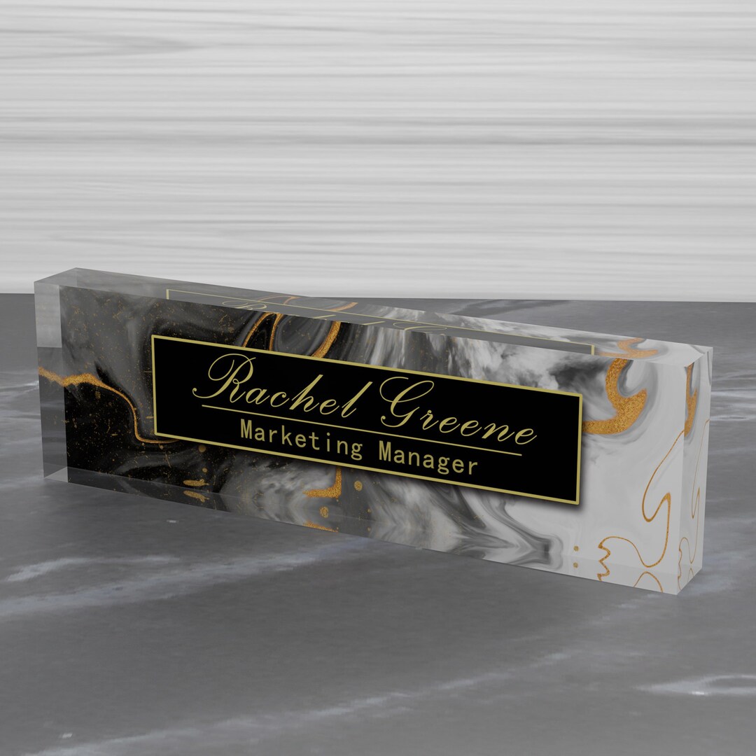 Personalized Custom Acrylic Name Plate Desk Sign for Office School ...