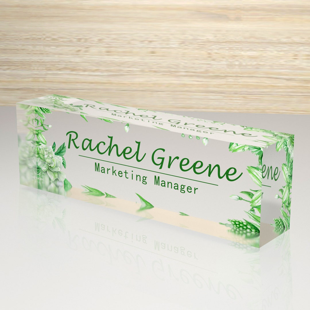 Custom Acrylic Name Plate Personalize Desk Plaque for Office Hospital ...