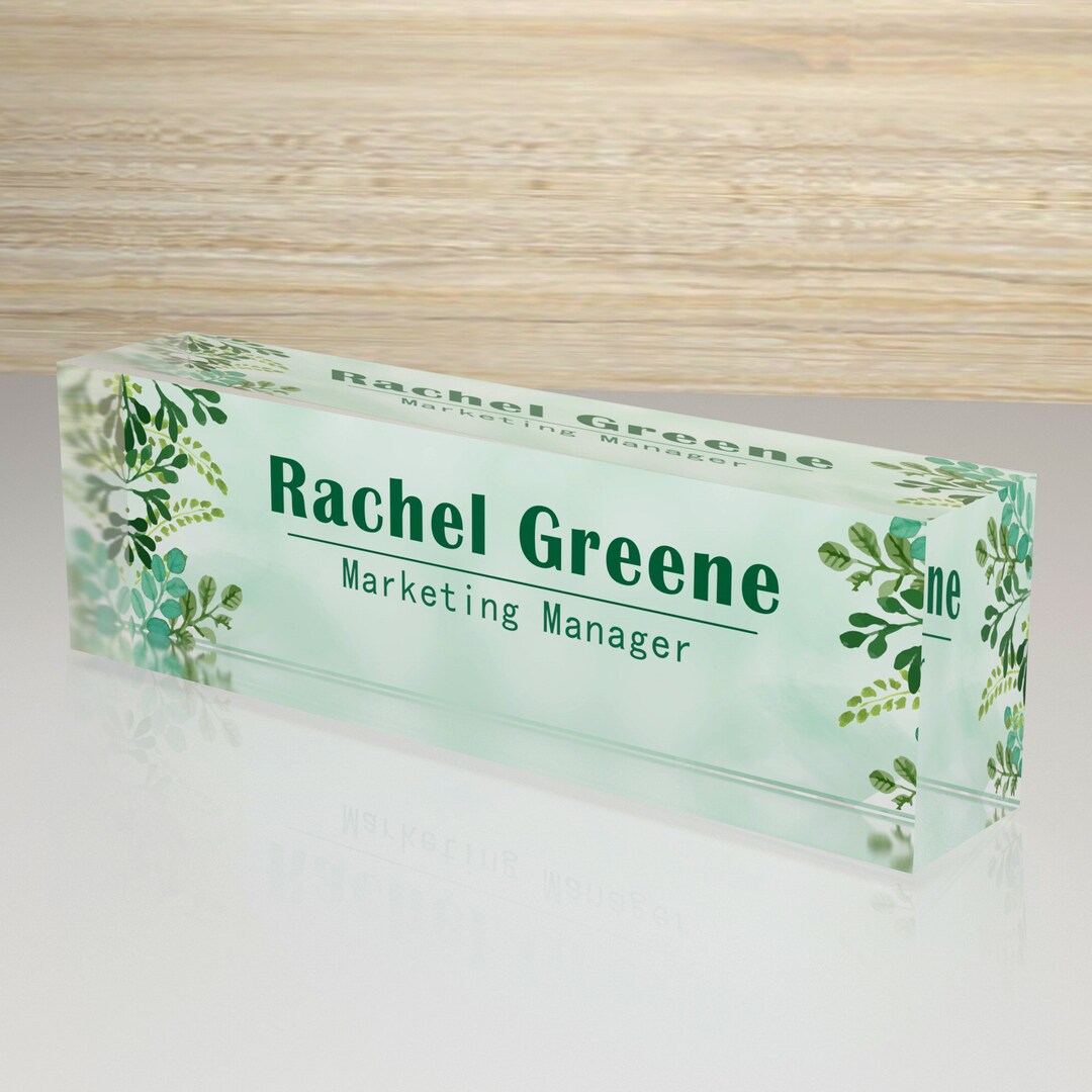 Custom Acrylic Name Plate Personalize Desk Plaque for Office Hospital ...
