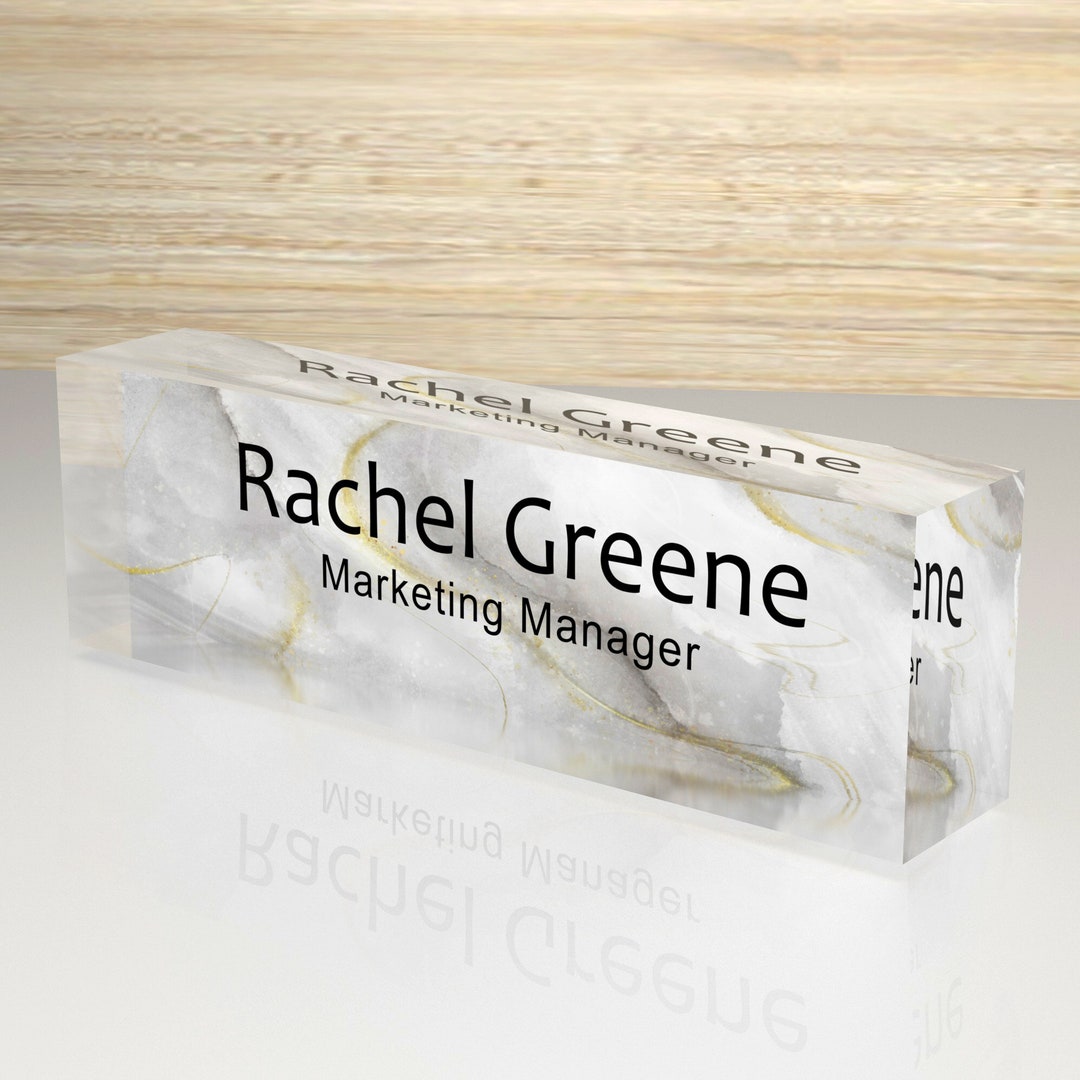 Custom Acrylic Name Plate Personalize Desk Plaque for Office Hospital ...